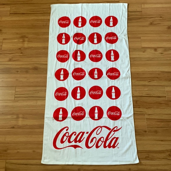 Coca Cola | Bath | Vintage Coca Cola Print Towel Beach Bath Pool Coke ...